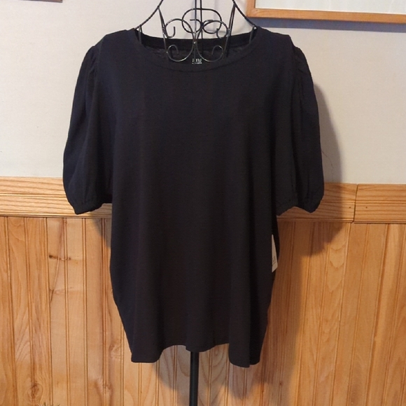a.n.a | Tops | Ana Top Shirt Jcp Black Womens Xl Casual Relaxed Fit ...